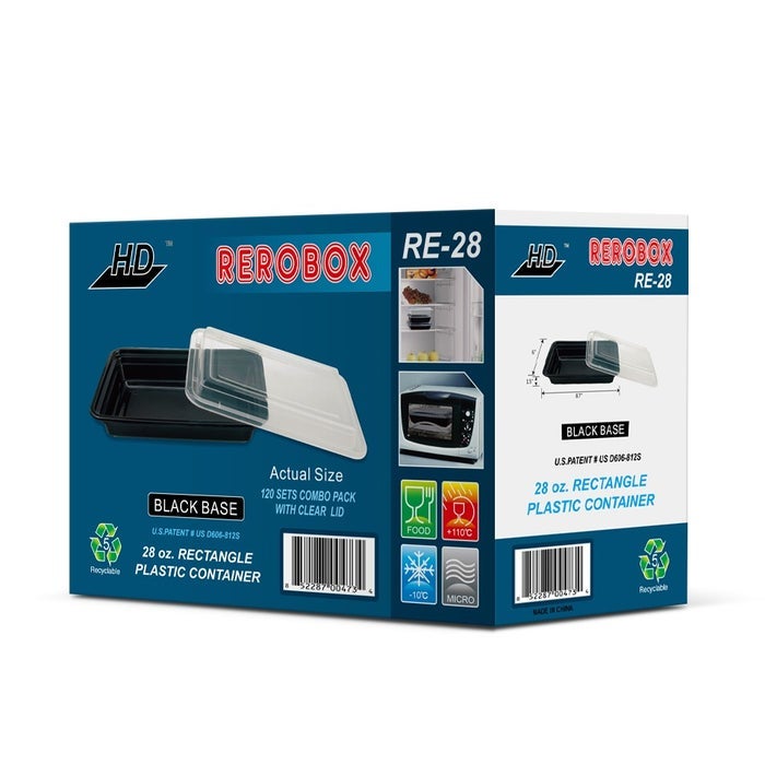 CONT PLAS 28Z RECT 120CT REROBOX - Gordon Food Service Store