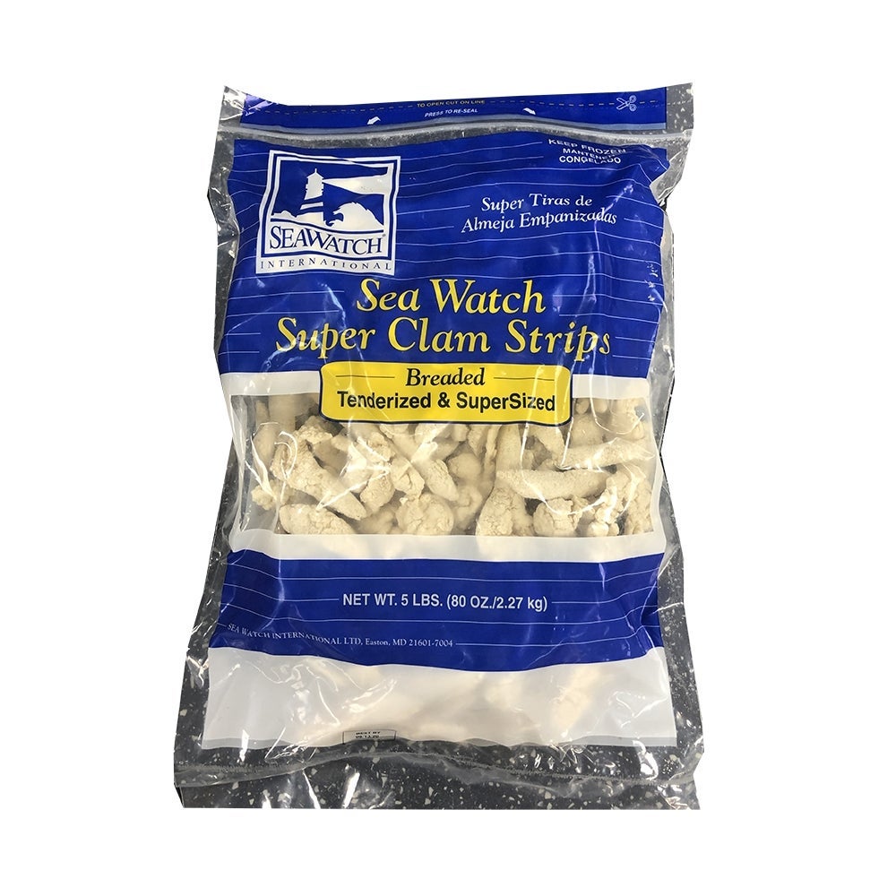 2-5# BRD SUPER CLAM STRIPS IQF BLOUNT - Gordon Food Service Store