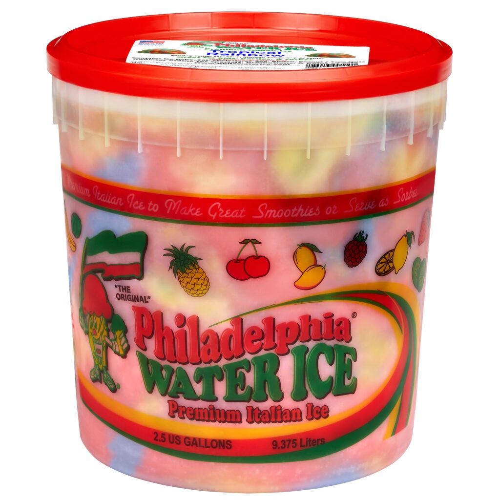 Philly Water Ice Tropical Rainbow 2.5gal - Gordon Food Service Store