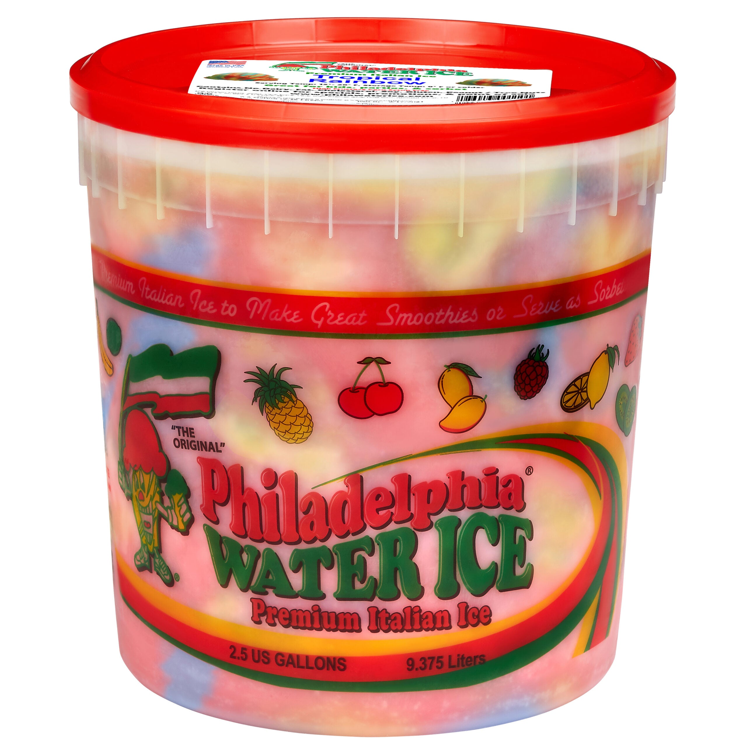 Philly Water Ice Tropical Rainbow 2.5gal - Gordon Restaurant Market