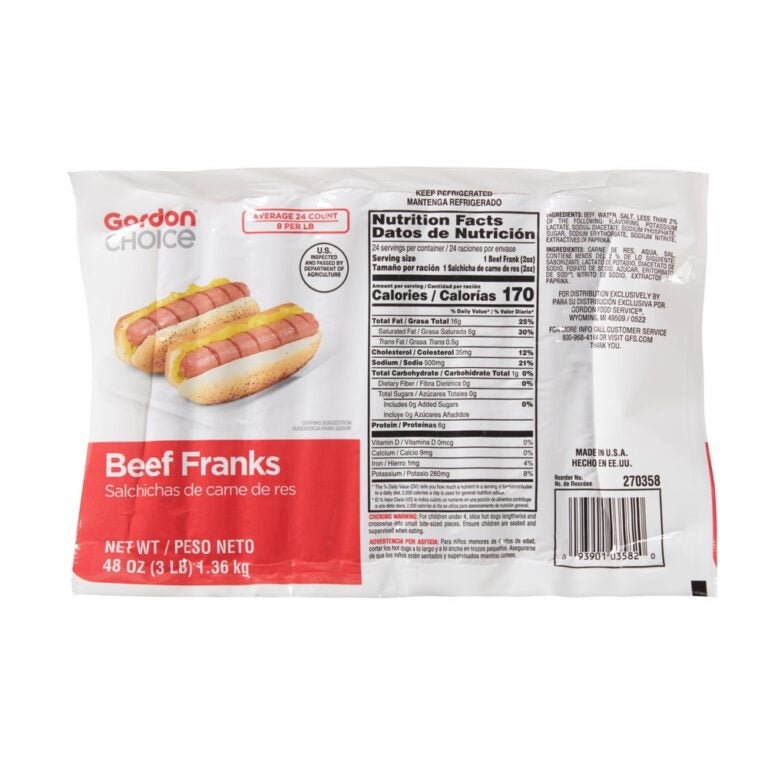 Beef Franks - Gordon Restaurant Market